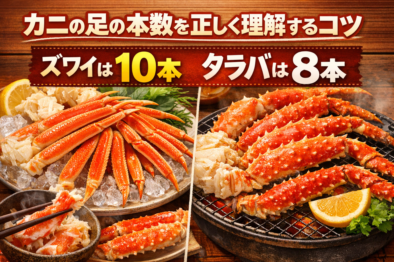 カニの足の本数を正しく理解するコツ ズワイは10本 タラバは8本 かにくる【蟹の通販おすすめ・比較・ランキングなら】 7124