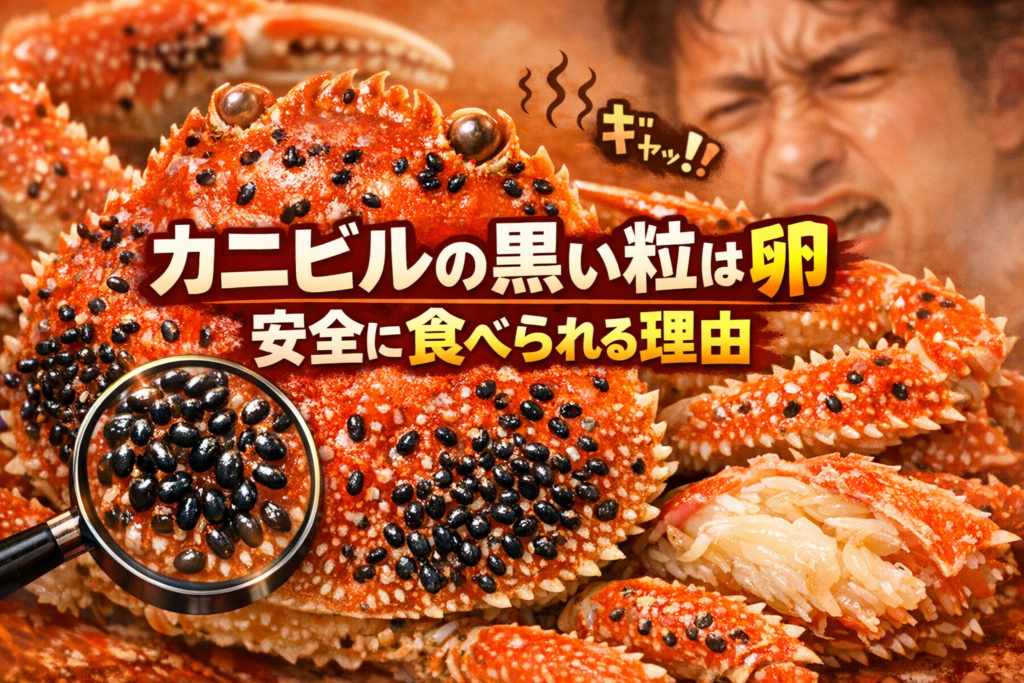 カニビルの黒い粒は卵｜安全に食べられる理由 - かにくる【蟹の通販おすすめ・比較・ランキングなら】
